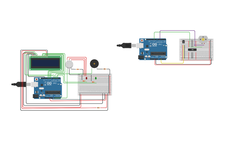Circuit Design Smoke Alarm System Tinkercad