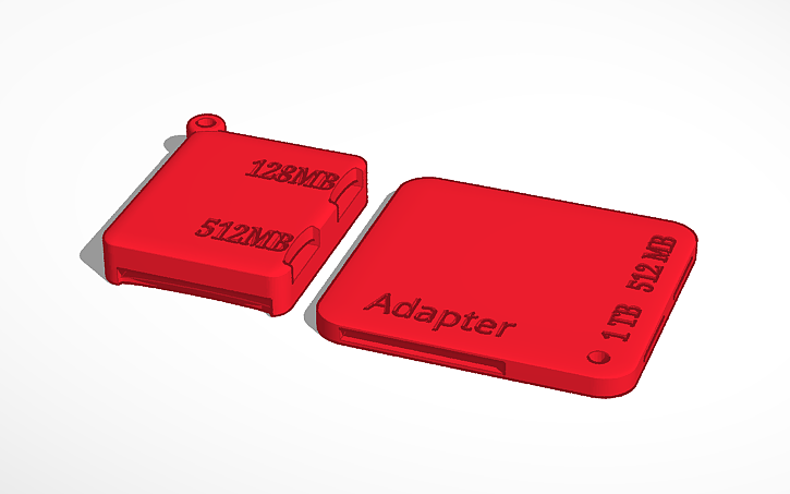 3D design SD card holder - Tinkercad