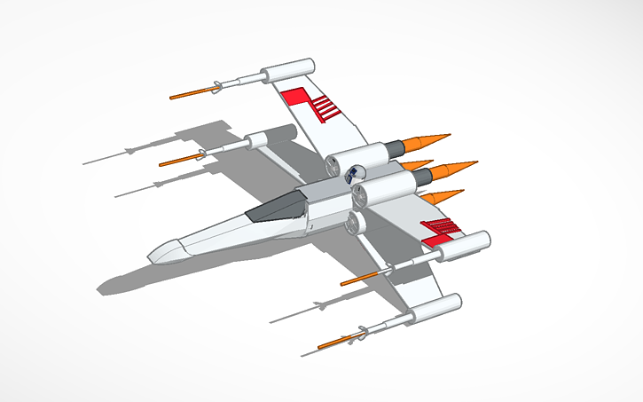3D design X-wing - Tinkercad