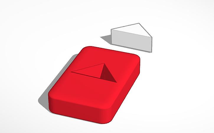 3D design youtube logo - Tinkercad