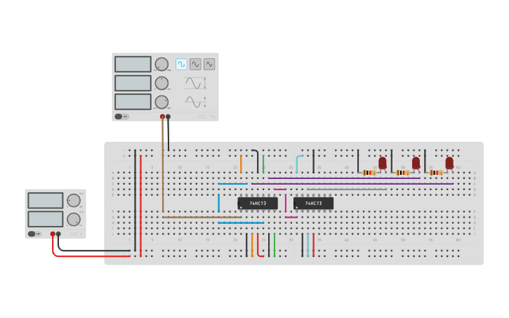 Circuit Design St Expt 6a 3 Bit Down Asynchronous Counter Tinkercad