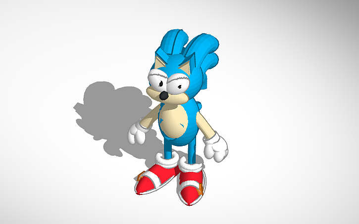 3D design scared sonic | Tinkercad