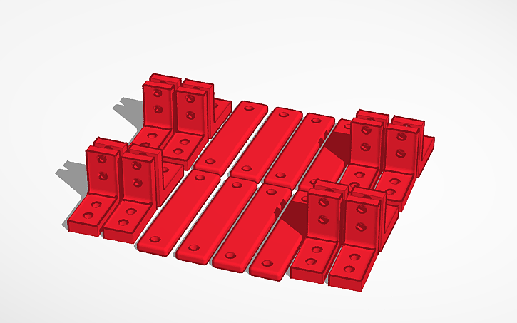 3D design Backing plates & L Brackets 3mm hole - Tinkercad