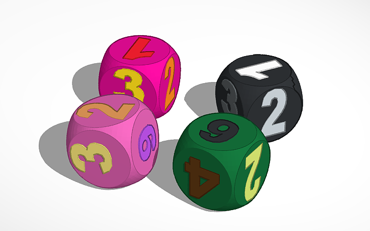 3D design Mixed Dice | Tinkercad