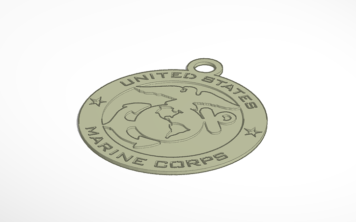 3D design USMC Emblem - Tinkercad