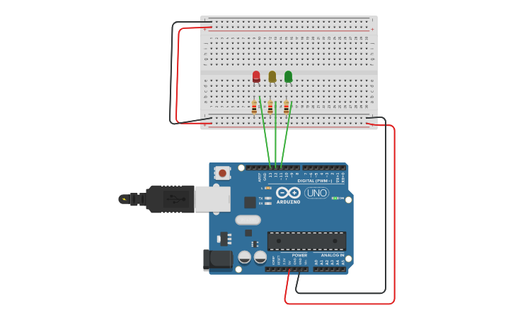 Circuit design LED BLINKING - Tinkercad
