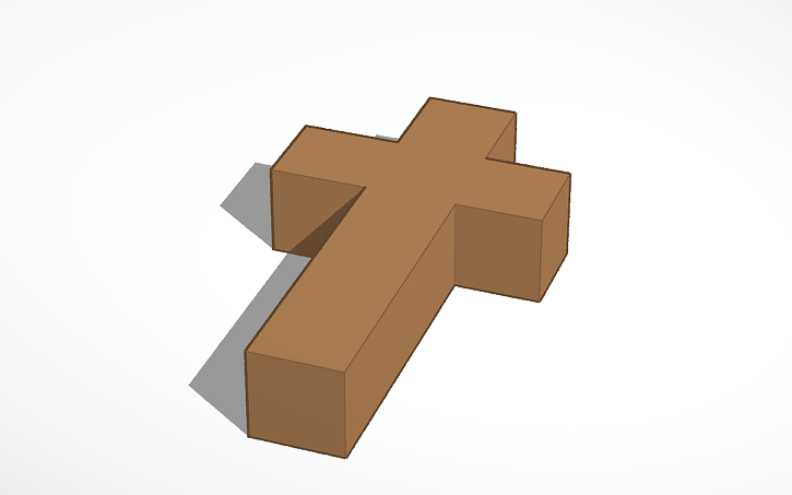 3D design Cross Keychain - Tinkercad