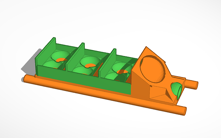 3D design green rapids coaster - Tinkercad