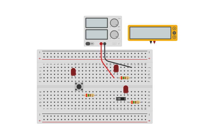 Circuit design Knowing Electronics - Tinkercad