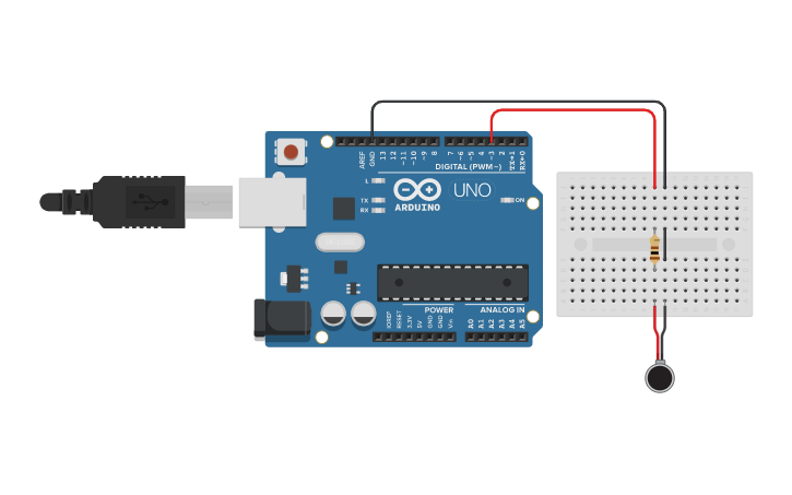 Circuit design Vibration Motor - Tinkercad