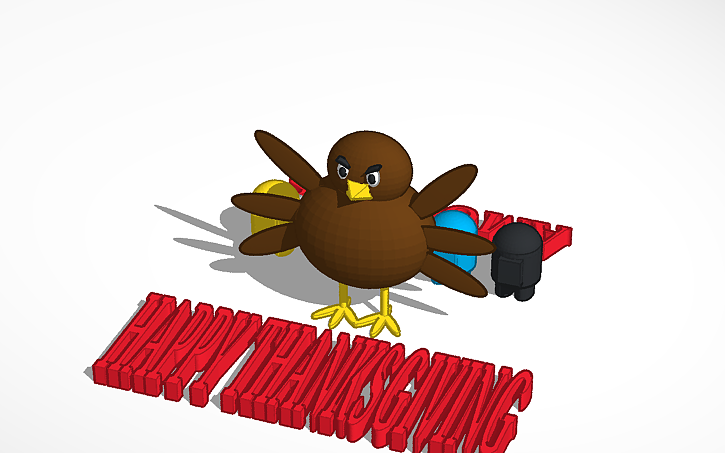 3D design THANKSGIVING TURKEY - Tinkercad