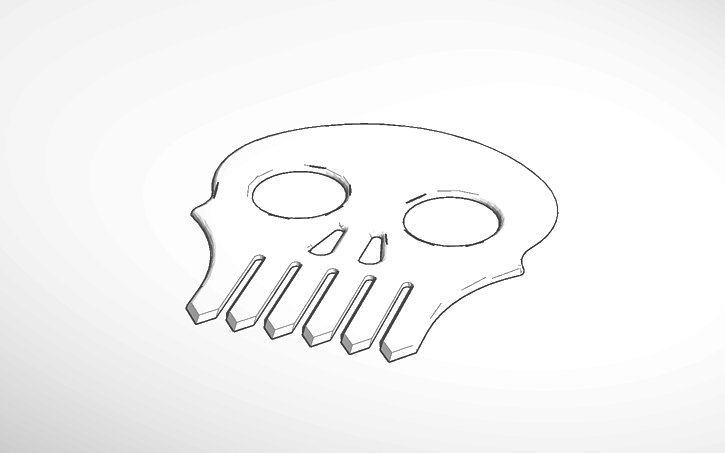 3D design Skull Comb | Tinkercad