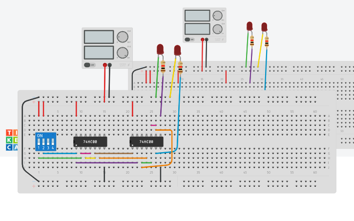 Circuit Design Half Subtractor Using Nand Gates Tinkercad
