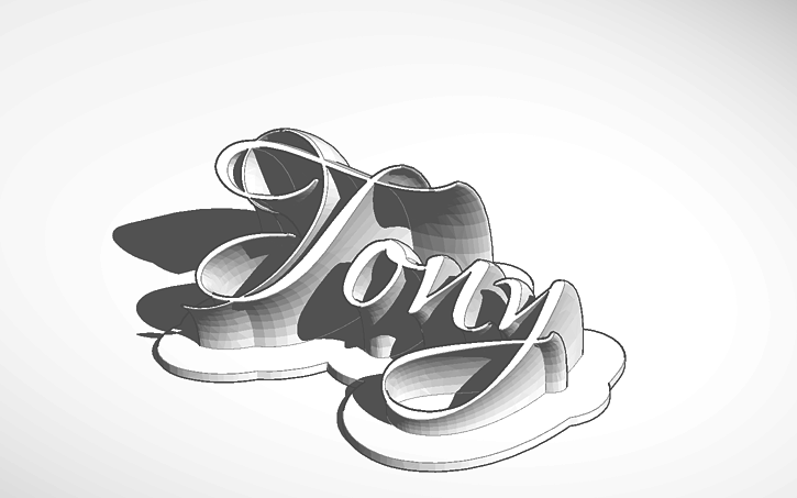 3D design Tony Script - Tinkercad