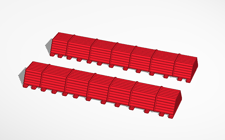 3D design N Scale Pipe Load 48ft - Tinkercad