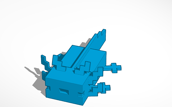 3D design Minecraft Axolotl | Tinkercad