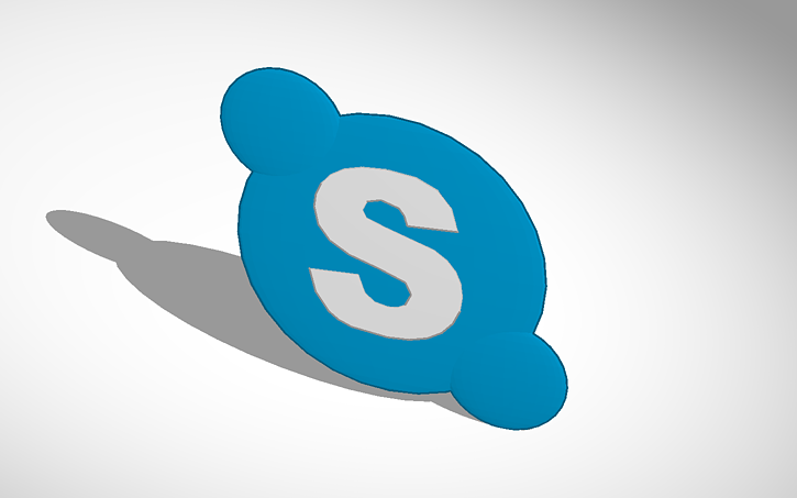 3D design Skype logo | Tinkercad