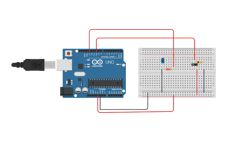 Circuit design 7A-Interfacing Switch with Arduino | Tinkercad