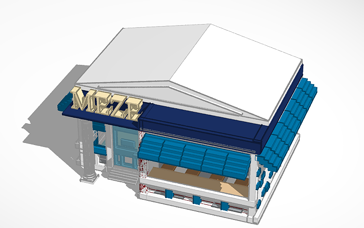 3D design Greek Restaurant - Tinkercad