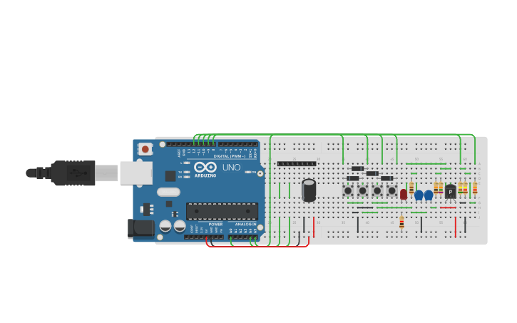 Circuit design Oscilloino for OLED Display - Tinkercad