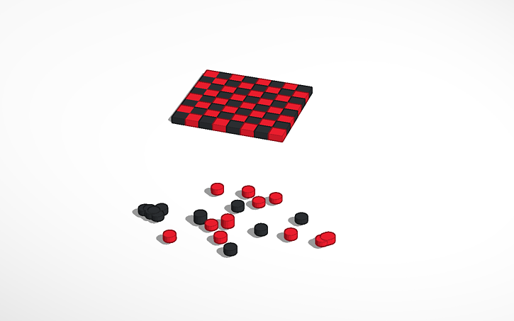 3d Design Checker Board Tinkercad