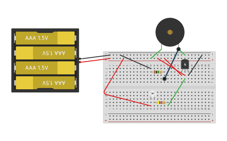Circuit design Circuito con bocina-Adrián LP - Tinkercad