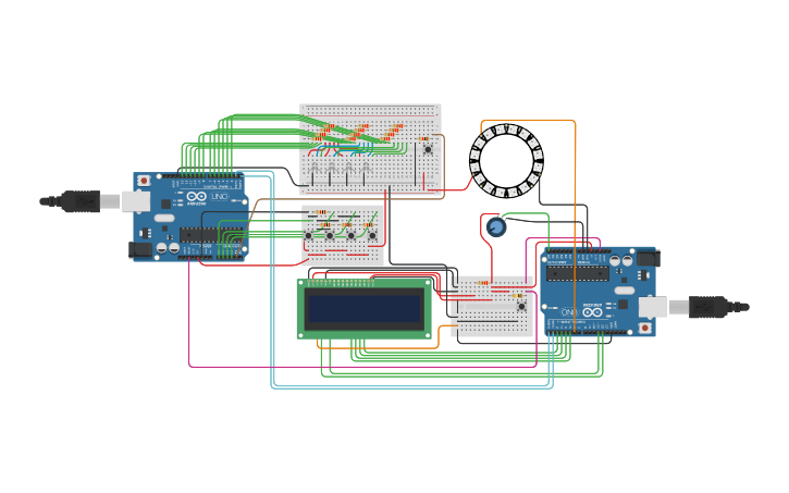 Circuit design Eigen Project Cursus Arduino: MasterMind | Tinkercad