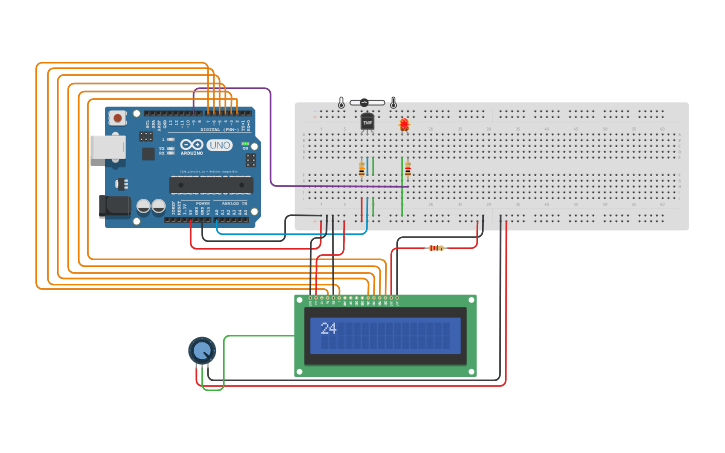 Circuit design Cooler - Tinkercad