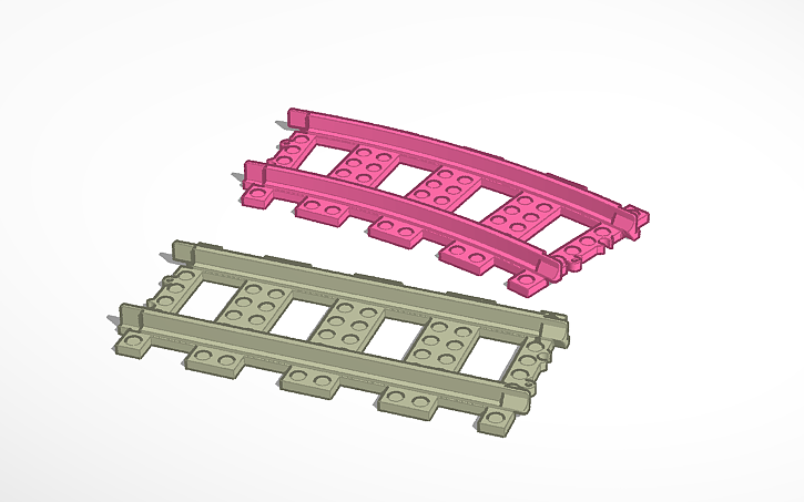 3D design lego-train-track - Tinkercad
