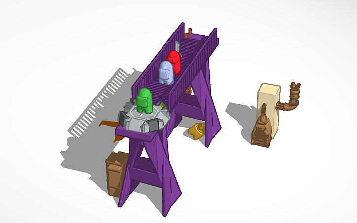 3D design among us scene | Tinkercad