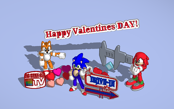 3D design Happy Valentines Day - Tinkercad