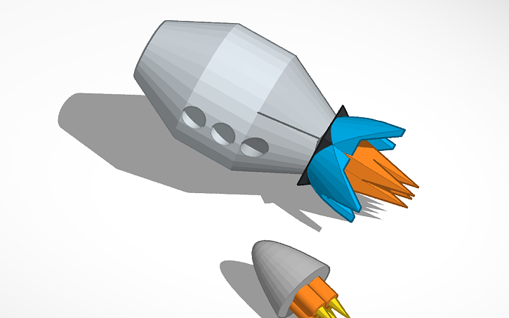 3D design rocket - Tinkercad