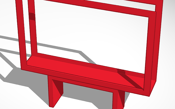 3D design Keyboard Holder behind Dell monitor | Tinkercad