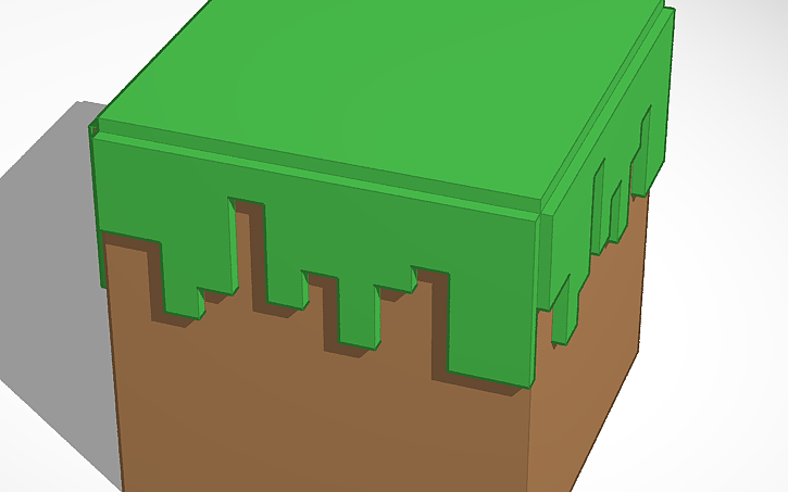 3D design Minecraft Grass Block | Tinkercad