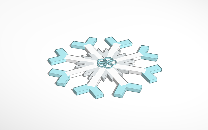 3D design Simple Snowflake - Tinkercad