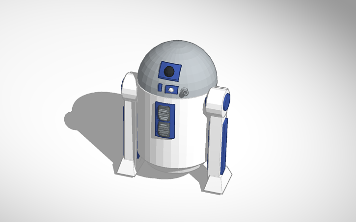 3D design R2D2 - Tinkercad
