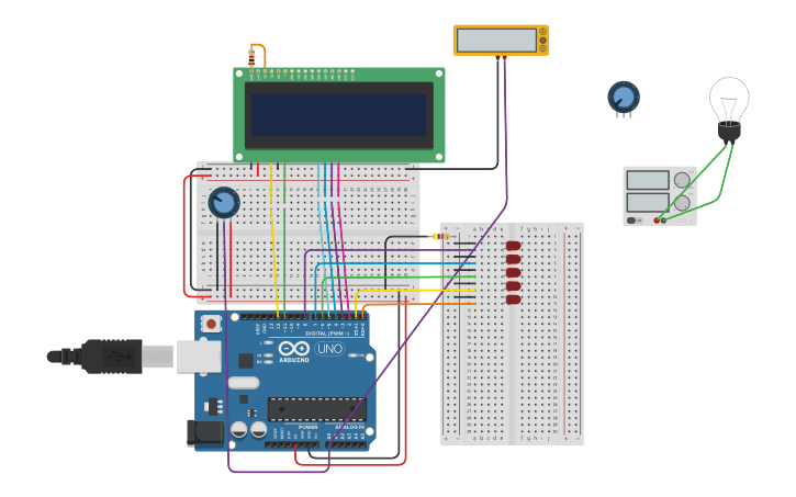 Circuit design LCD01 | Tinkercad