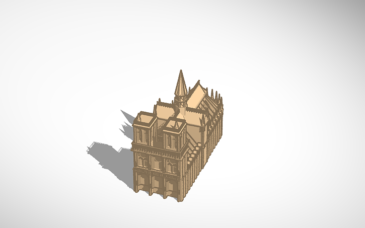 3D design Notre Dame de Paris #building - Tinkercad