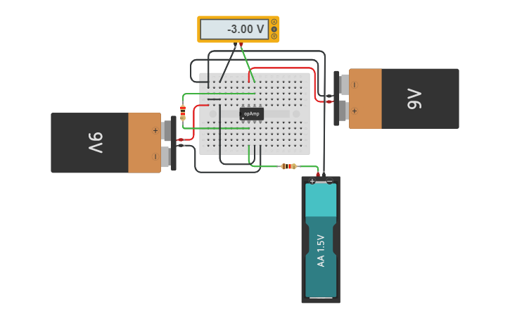 Circuit Design Inverting Amplifier Tinkercad