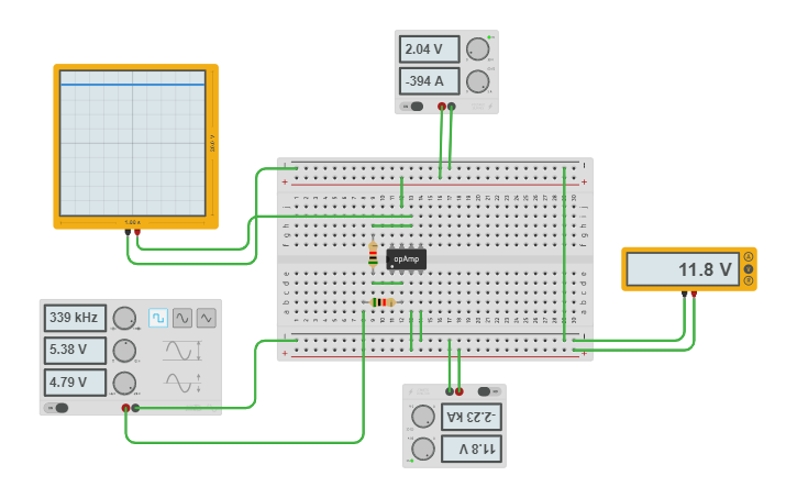 Circuit design convertidor de cd a ca - Tinkercad