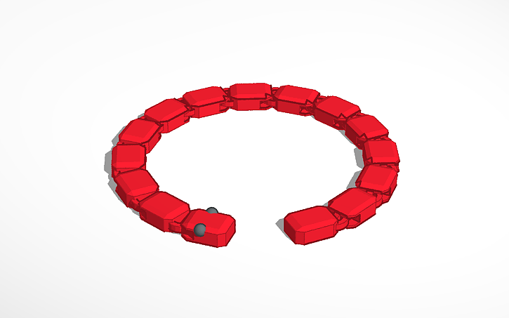 3D design bendy snake - Tinkercad