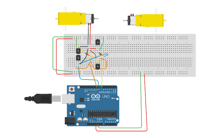 Circuit design motor controller circuit | Tinkercad