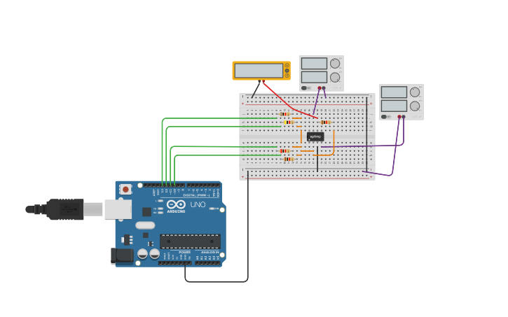 Circuit Design 4 Bit Binary Weighted Resistor Dac Tinkercad