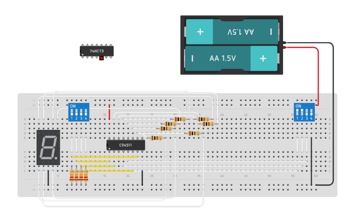 Circuit Design Display De 7 Segmentos Com Cd4511 Tinkercad