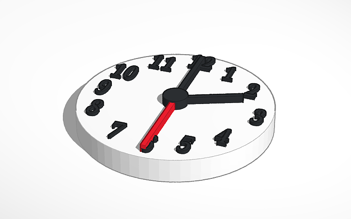 3D design Clock - Tinkercad