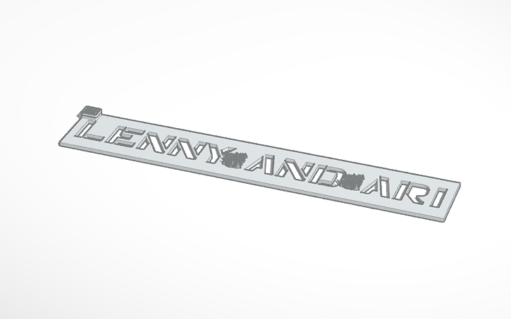 3D design Lenny Nametag - Tinkercad