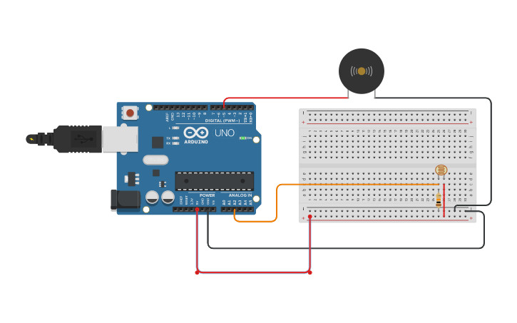 Circuit design Práctica 16 Arduino | Tinkercad