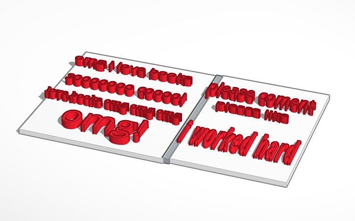 3D design book about books - Tinkercad