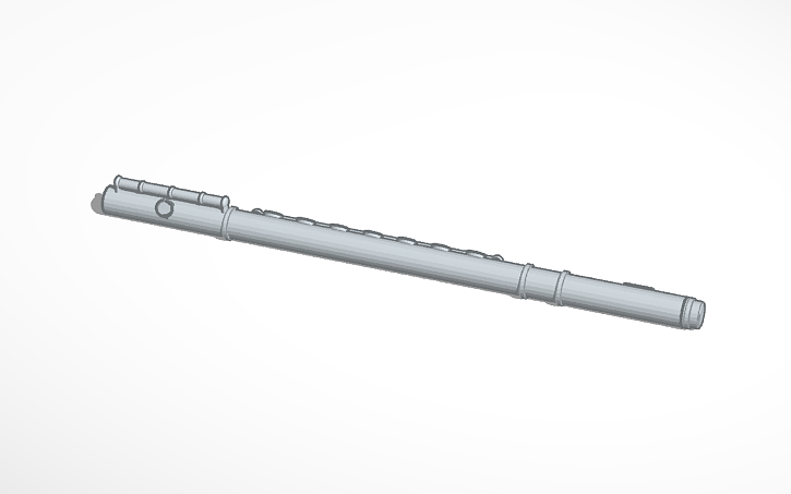 3D design flute - Tinkercad