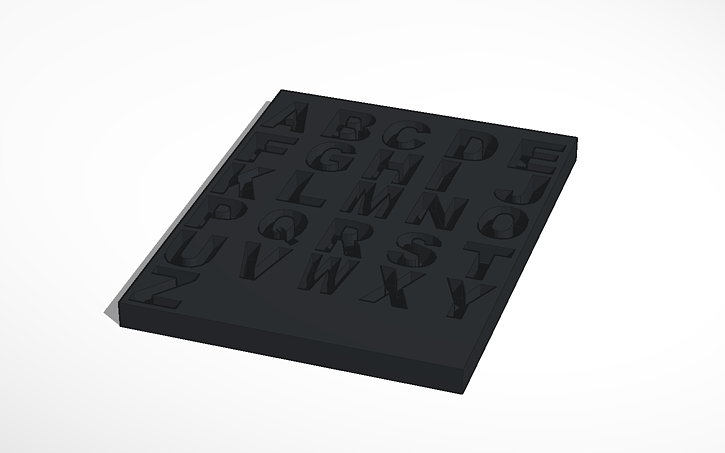 3D design Alphabet Board | Tinkercad